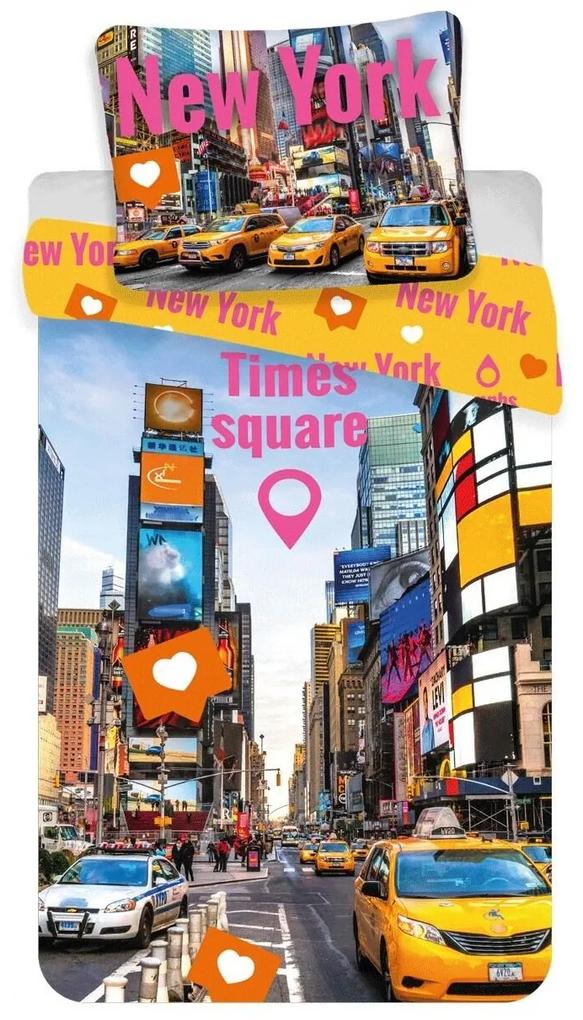 Jerry Fabrics Bavlněné povlečení Times Square 140x200 70x90