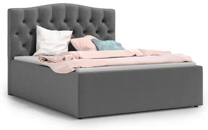 Čalouněná postel RIVA 160x200 cm Tmavě šedá