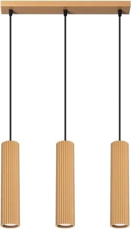 Závěsné svítidlo SOLLUX KARBON 3L zlaté GU10 3x10W bez žárovek SL.1556