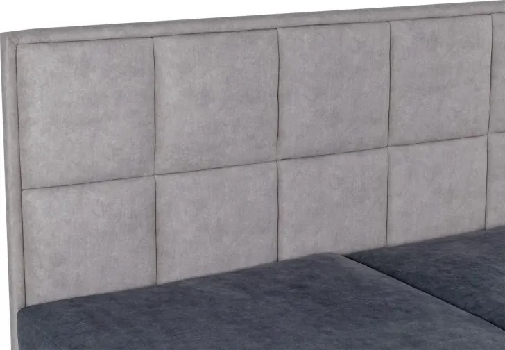 Čalouněná postel Kvadrat I, 200x160, tm. šedá/šedá (an 4237/4238)