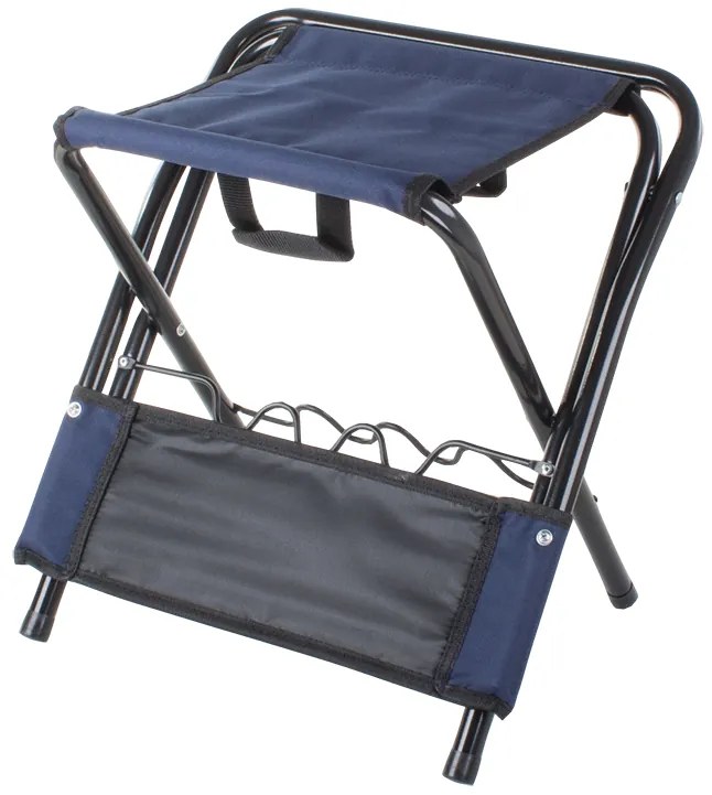 Verk 01678 Kempingová skládací židlička s držákem na rybářský prut modrá