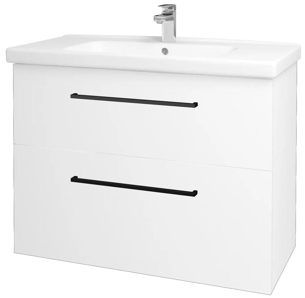 Dřevojas Koupelnová skříň BIG INN SZZ2 100 Varianta: M01 Bílá mat / Úchytka T02 / M01 Bílá mat