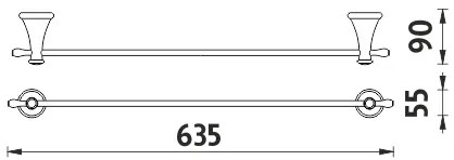 Nimco Držák na ručníky, 64 cm LA 19061-80