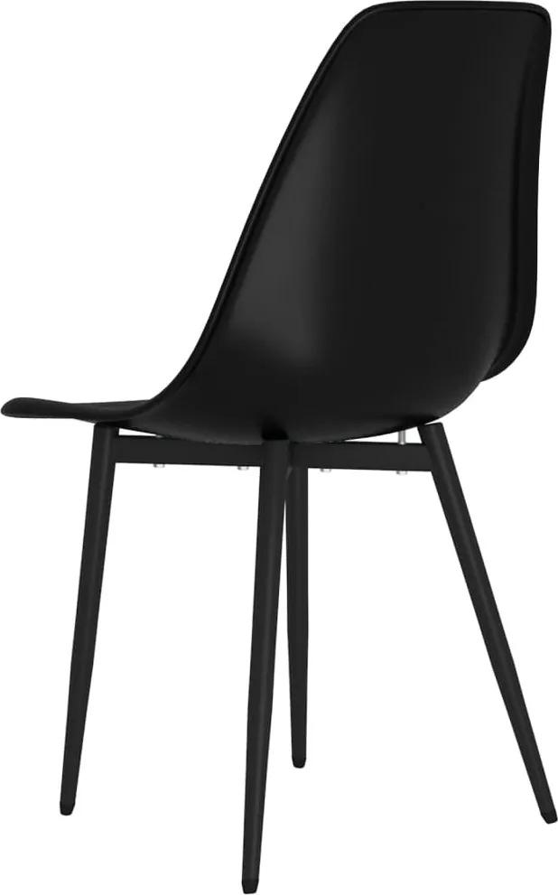 vidaXL Jídelní židle 6 ks PP [3082342] Barva: Černá
