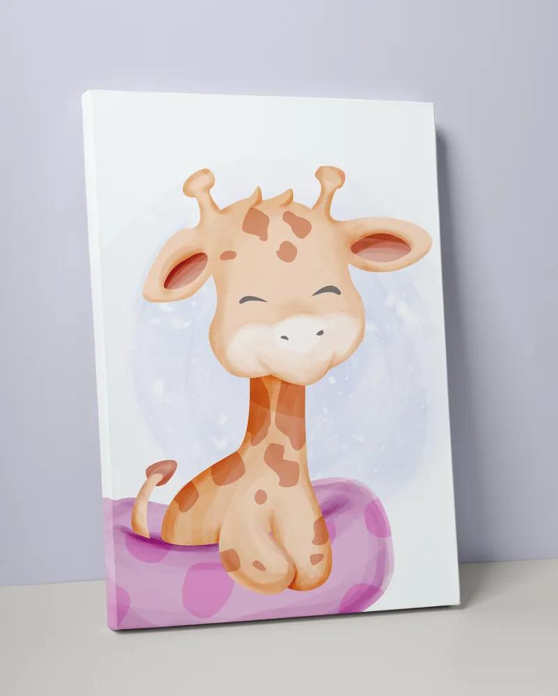 Obraz Žirafa 30 x 40 cm - napnuté plátno na dřevěném rámu