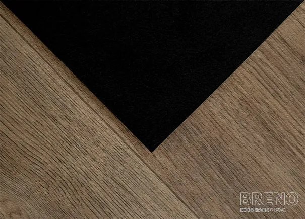Breno PVC BLACKTEX Columbian Oak 649M – tmavě hnědé dřevo, šíře 400 cm