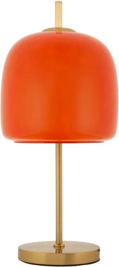 Oranžová/ve zlaté barvě kovová stolní lampa se skleněným stínidlem (výška 53 cm) Oldy – Mauro Ferretti