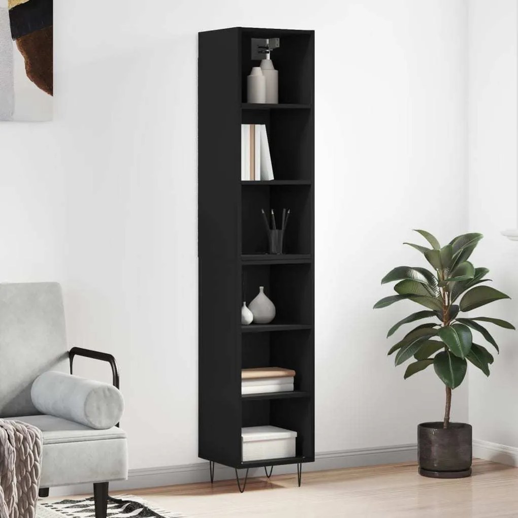 vidaXL Skříň highboard 34,5x32,5x180 cm kompozitní dřevo [3189825] Barva: Betonová šedá