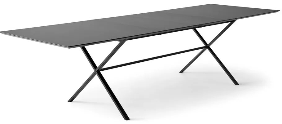 Černý rozkládací jídelní stůl s černou deskou 90x165 cm Meza – Hammel Furniture