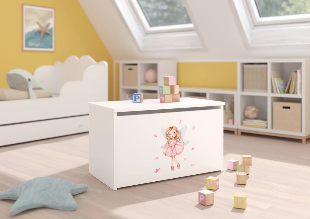 ADRK Furniture Truhla na hračky DARIA TB-Dar-W-GIR-WING-n-O044