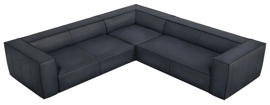 Tmavě modrá kožená rohová pohovka (variabilní) Madame – Windsor & Co Sofas