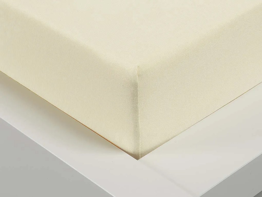XPOSE® Dětské jersey prostěradlo Exclusive - vanilkové 70x140 cm
