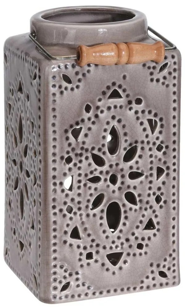 Keramický lucerna ozdobný, dekorativní - barva růžová (5902973406481)