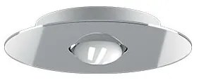 Lodes Bugia Single, stropní svítidlo, 1x15W LED 3000K, chrom, prům. 24cm