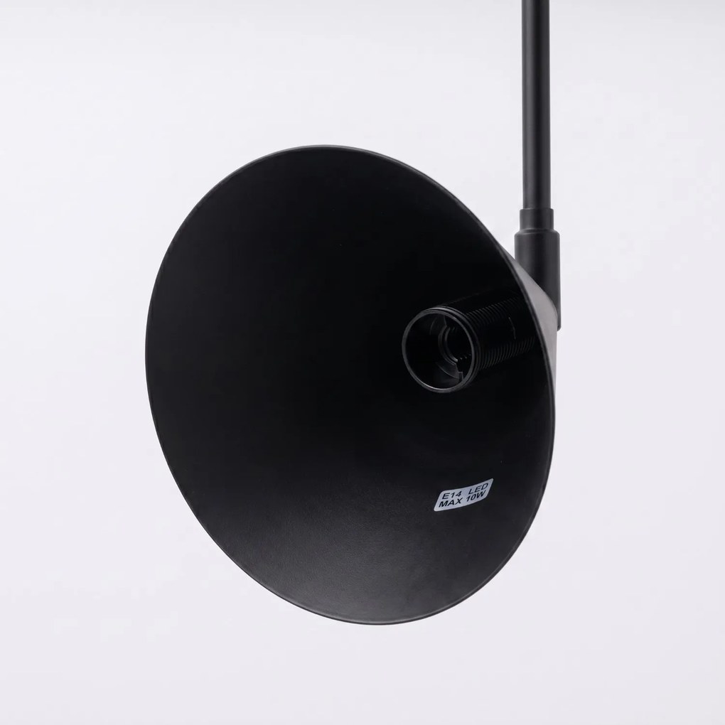 Sollux Lighting Nástěnné svítidlo NOX 1 černé s vypínačem