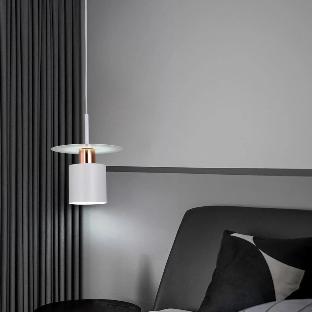 Toolight Závěsné svítidlo s APP1146-1CP White Rose Gold