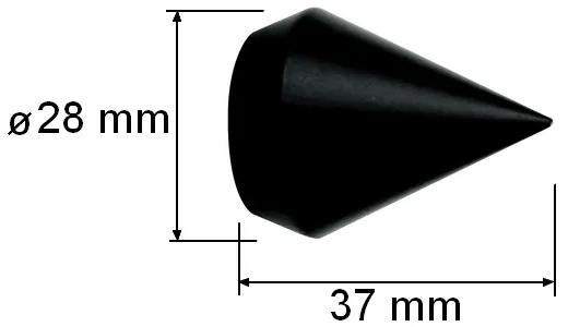 GARNÝŽE-HEBR Garnýž Hrot černá jednoduchá 130 cm