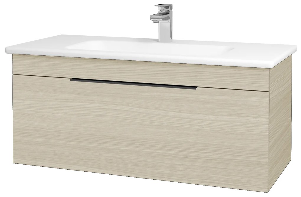 Dřevojas Koupelnová skříň ASTON SZZ 100 Varianta: N01 Bílá lesk / Úchytka T03 / IND Individual