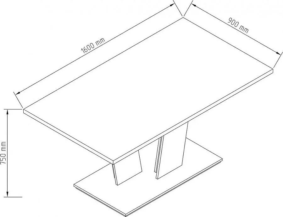 Casarredo - Komfort nábytek Jídelní stůl TROYA bílá lesk