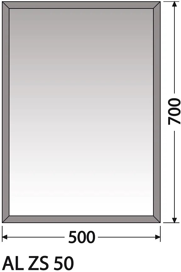 INTEDOOR zrcadlo bez osvětlení AL ZS 50