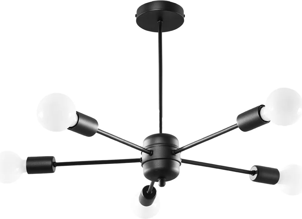 Sollux Lighting Lustr LANGO 5 černý