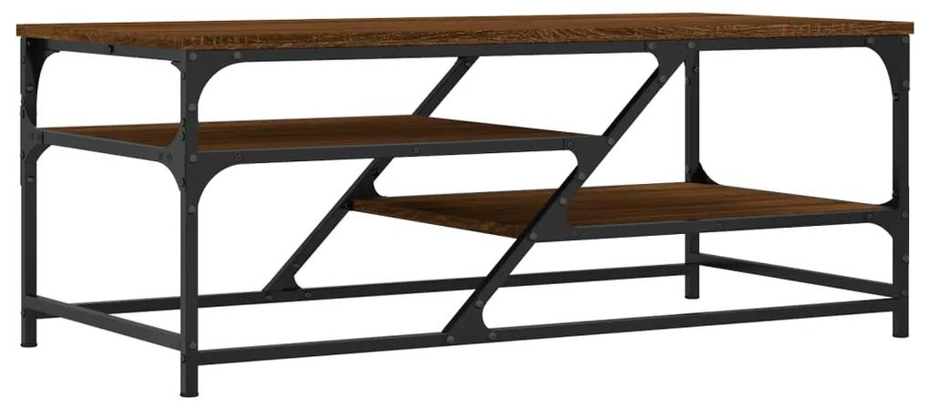 Konferenční stolek hnědý dub 100 x 49 x 40 cm kompozitní dřevo - Default Title