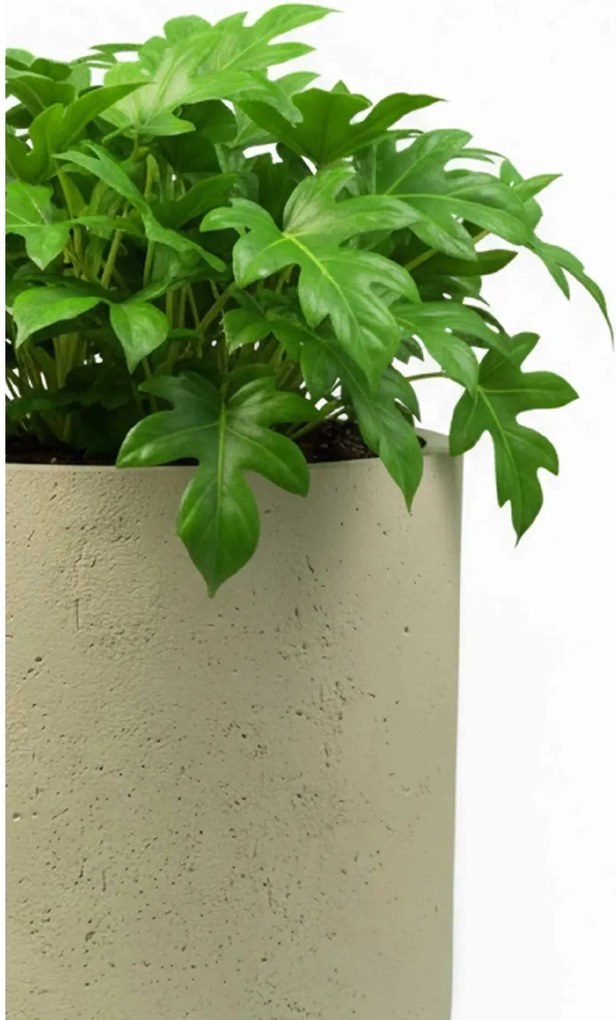 Kulatý květináč CHICO, sklolaminát, průměr 50 x výška 60 cm, krémový