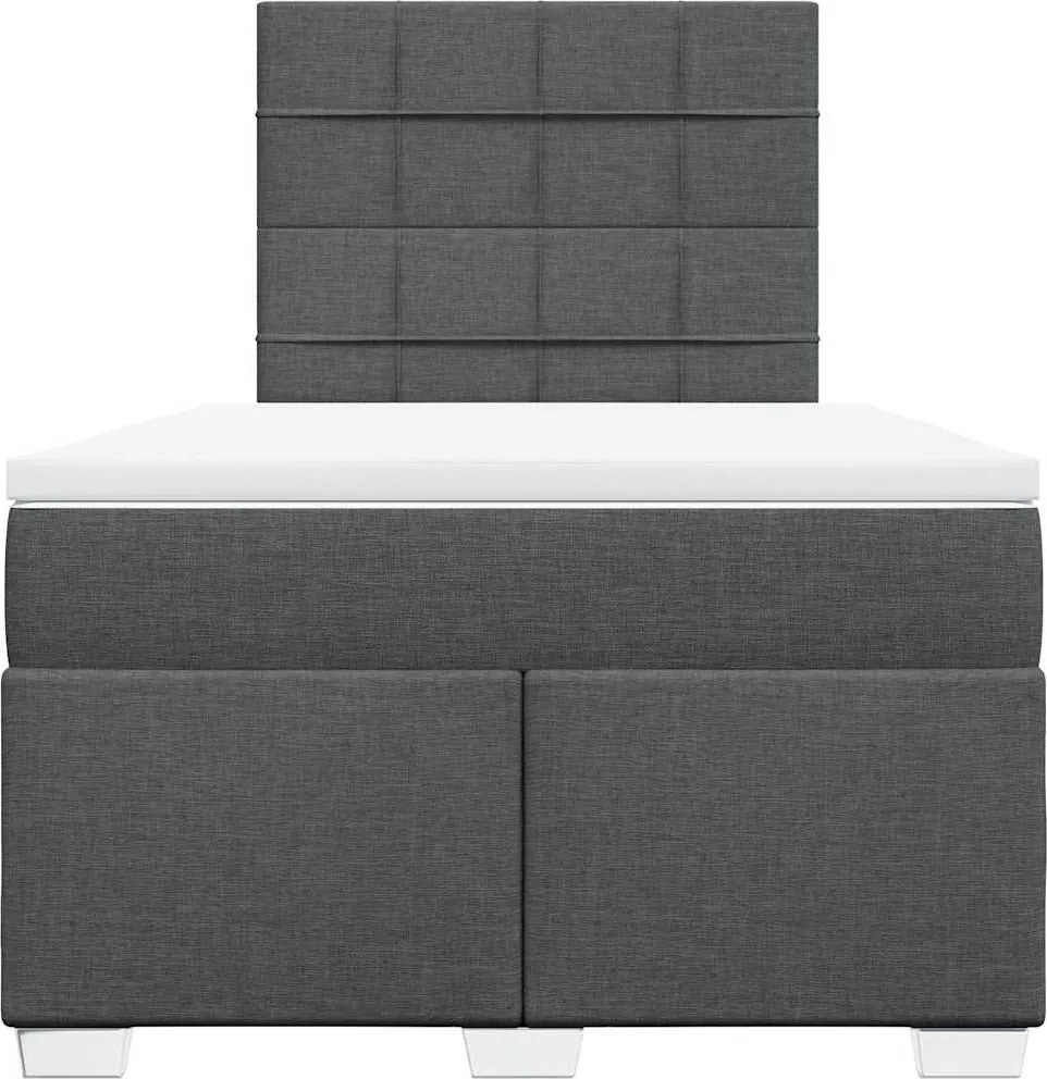 Box spring postel s matrací tmavě šedá 120x200 cm textil 3292756