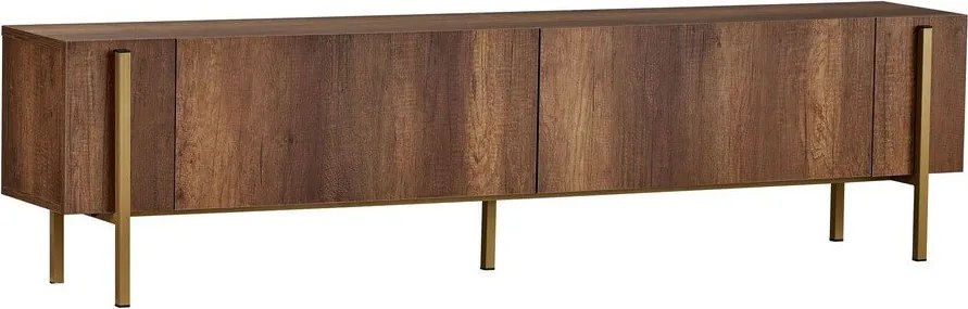 TV stolek v dekoru ořechu v tmavě přírodní barvě 180x45x30 cm Nexus – Kalune Design
