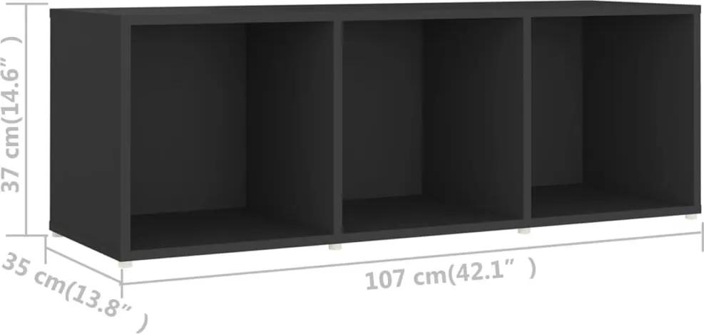 vidaXL TV skříňky 2 ks 107 x 35 x 37 cm dřevotříska [3079936] Barva: bílá a dub sonoma