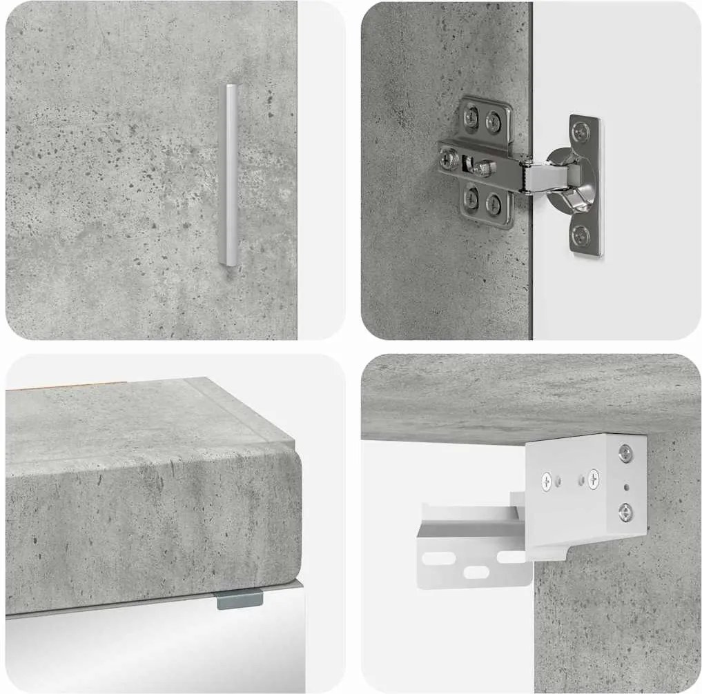 Sada koupelnového nábytku TULUM 3 ks Betonově šedá 3398037