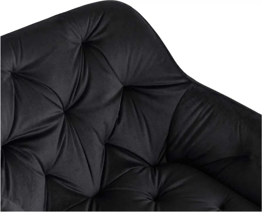 Kancelářské křeslo Skarto Velvet, černá / zlatá