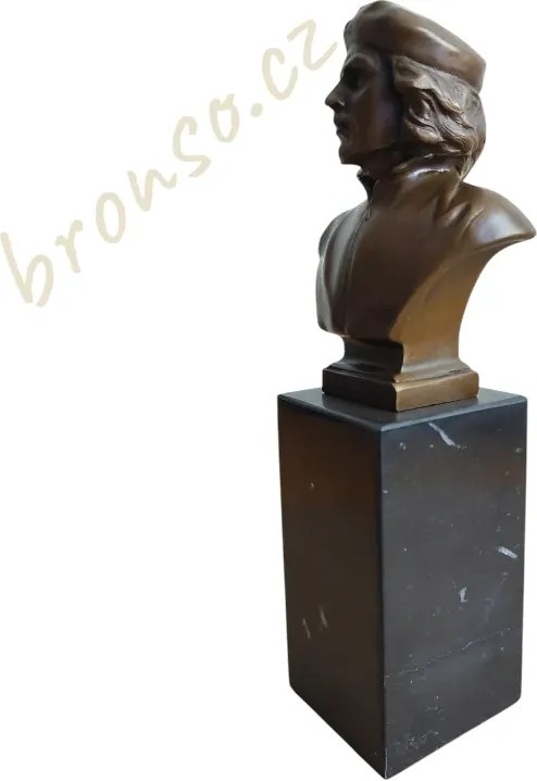 Ernesto Che Guevara - bronzová soška, signováno J. Perez, pravý bronz na mramoru