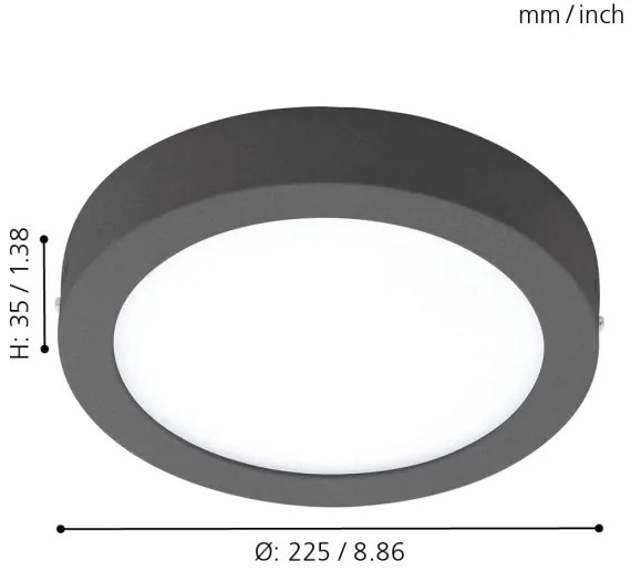 Eglo 98173 - LED Stmívatelné venkovní svítidlo ARGOLIS-C LED/16,5W/230V IP44