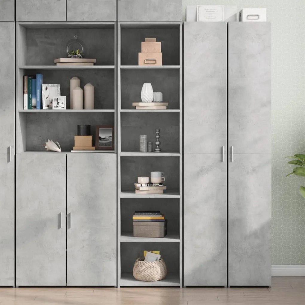 Skříň highboard betonově šedá 45 x 41 x 185 cm kompozitní dřevo