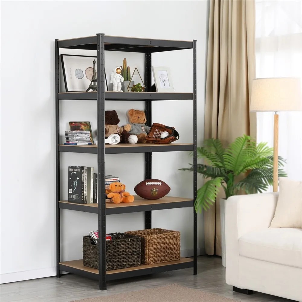 Zátěžový regál Yaheetech – Mod.9: 180 × 90 × 60 cm/875 kg černá (264515749188)