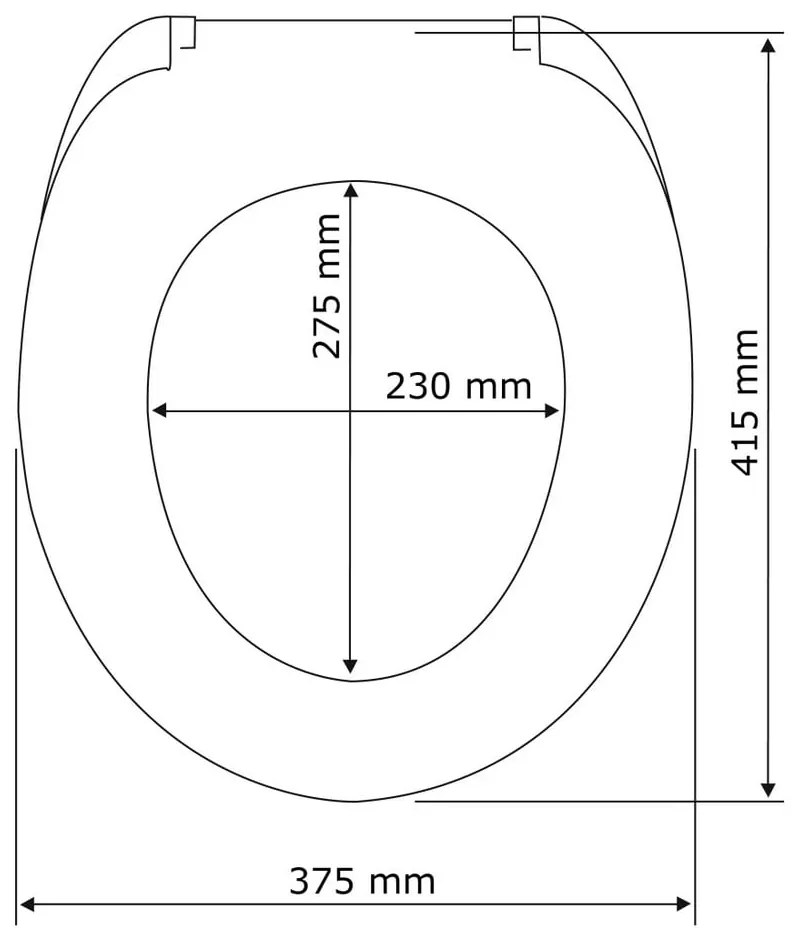 WC sedátko se snadným zavíráním Wenko Guilty Dog, 45 x 38 cm