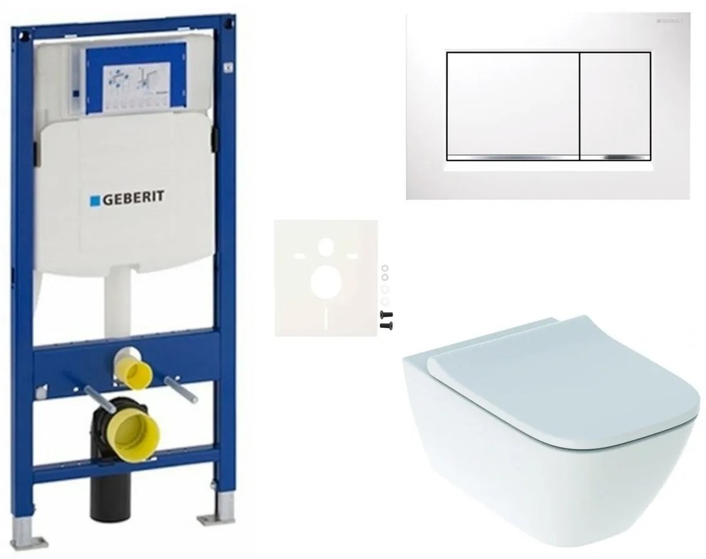 Cenově zvýhodněný závěsný WC set Geberit do lehkých stěn / předstěnová montáž+ WC Geberit Smyle SIKOGESSMS30