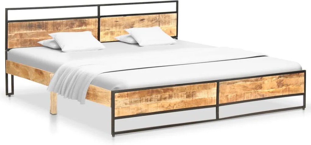 Rám postele Rangely - masivní mangovníkové dřevo | 200 x 200 cm