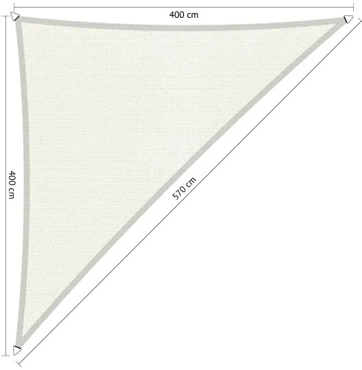 Lazy Momo Sluneční trojúhelník 90° basic 4,0 x 4,0 x 5,7 m Barva: Šedá