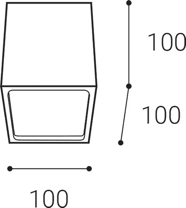 LED2 5111134DT LED2 Venkovní stropní svítidlo CUBE, A TRIAC 12W 3000K antracit - LED2 Lighting