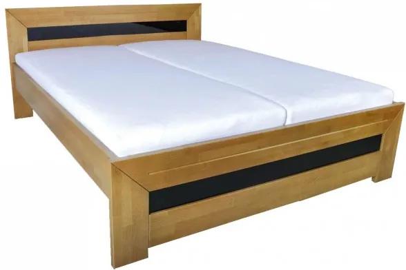 Manželská postel z masivu - dvoulůžko SALMA 180x200, buk STYLER