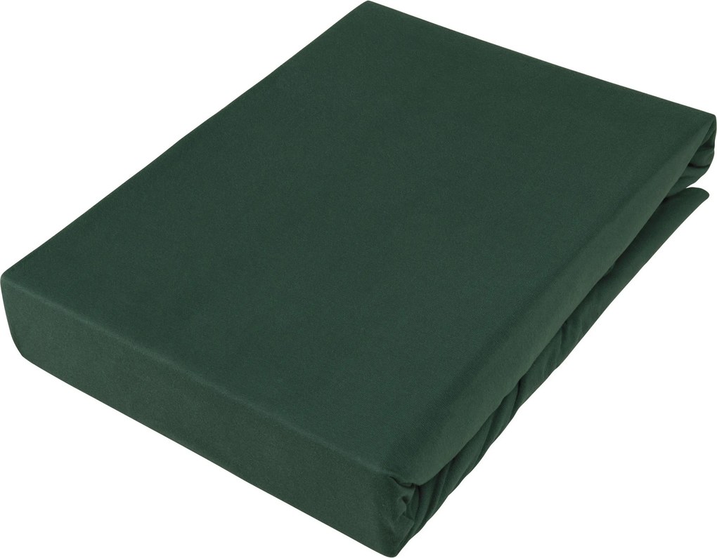 XXXLutz BOXSPRINGOVÉ PROSTĚRADLO, žerzej, tmavě zelená, 140/220 cm Novel - Prostěradla - 004550010311