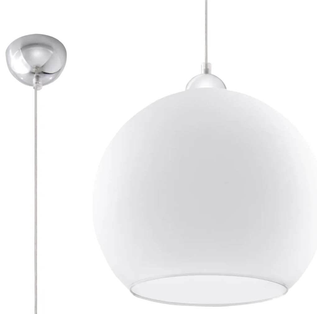 Sollux Lighting Závěsné svítidlo BALL bílé