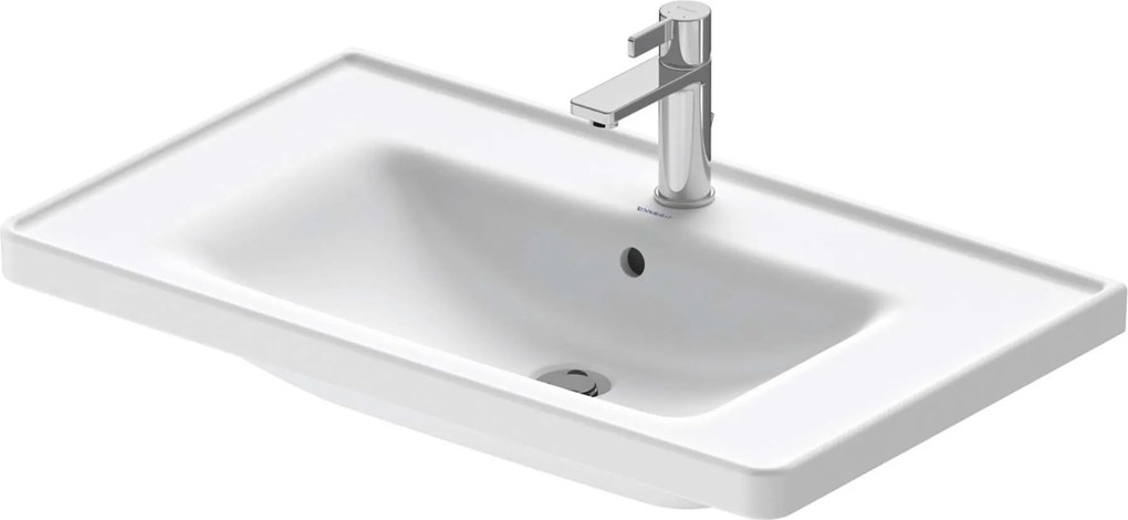 Duravit D-Neo - Umyvadlo 80x48 cm, s přepadem, otvor pro baterii, matná bílá 2367803200