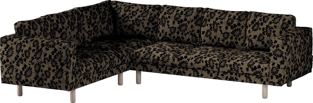 Potah na pohovku IKEA Norsborg rohová 5-místná barva béžová látka pletený vzor, vzorované