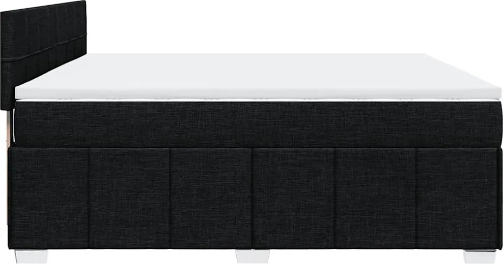 Box spring postel s matrací černá 200x200 cm textil 3289477