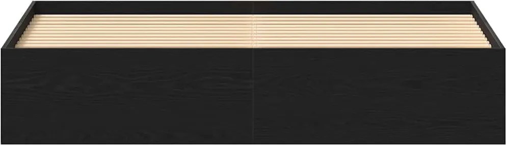 Rám postele bez matrace černý dub 200x200 cm kompozitní dřevo 3329336