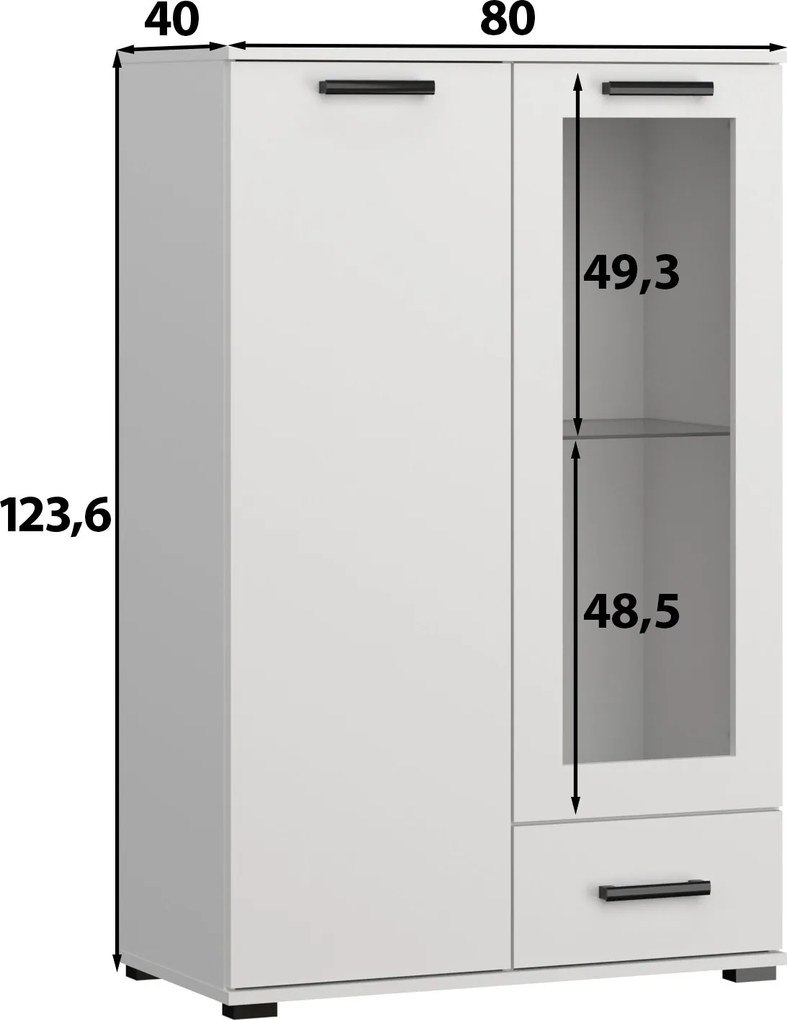 ADRK Furniture Frazio Vysoká komoda ADRK-CHES-FRA-125-K