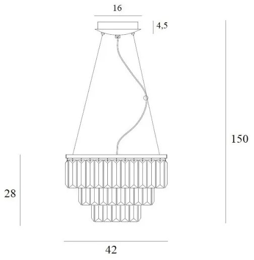 MAXLIGHT P0423 - Lustr na lanku MONACO 9xG9/40W/230V pr. 42 cm zlatá